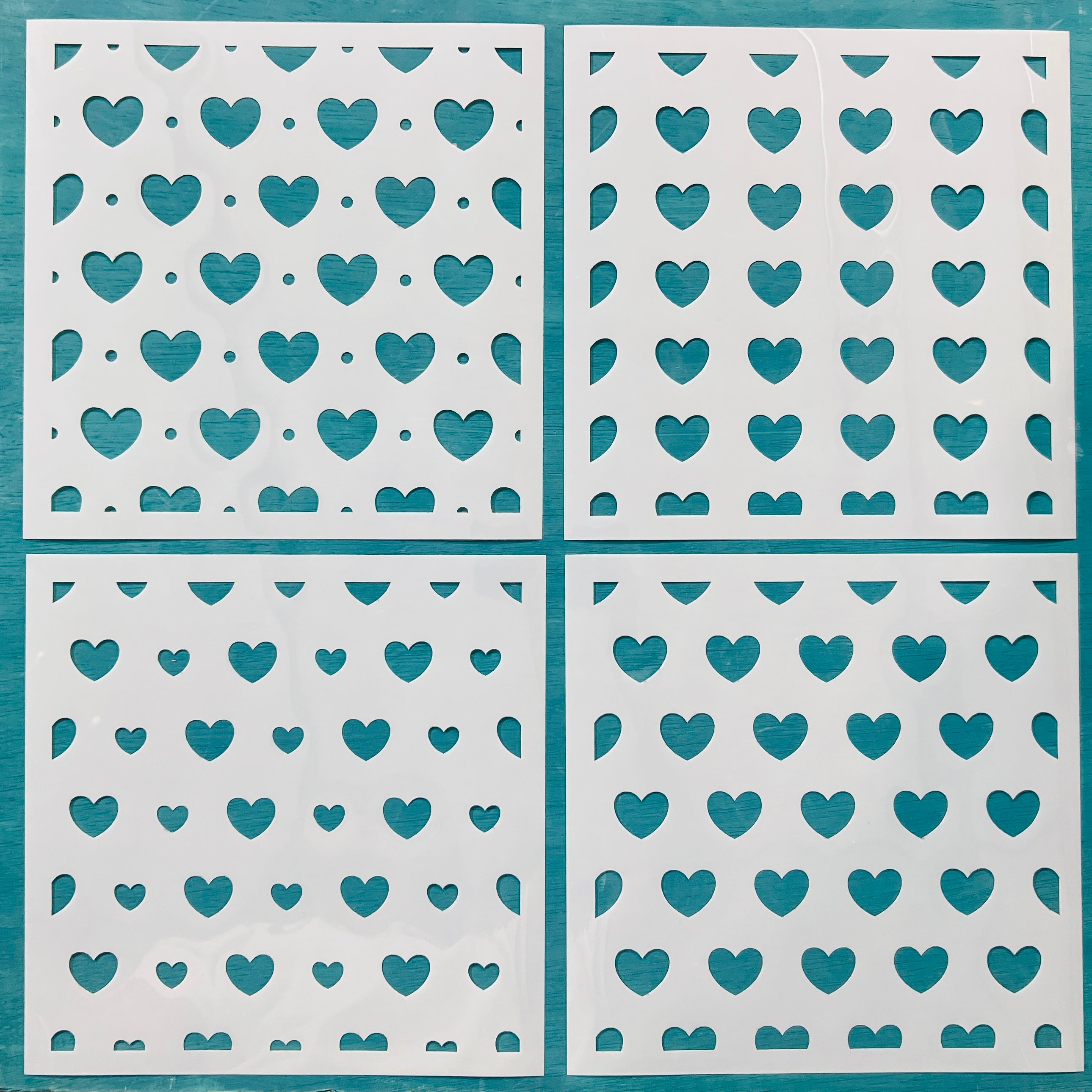 Heart Pattern Stencil Set (Large Hearts) – The Ruffled Daisy
