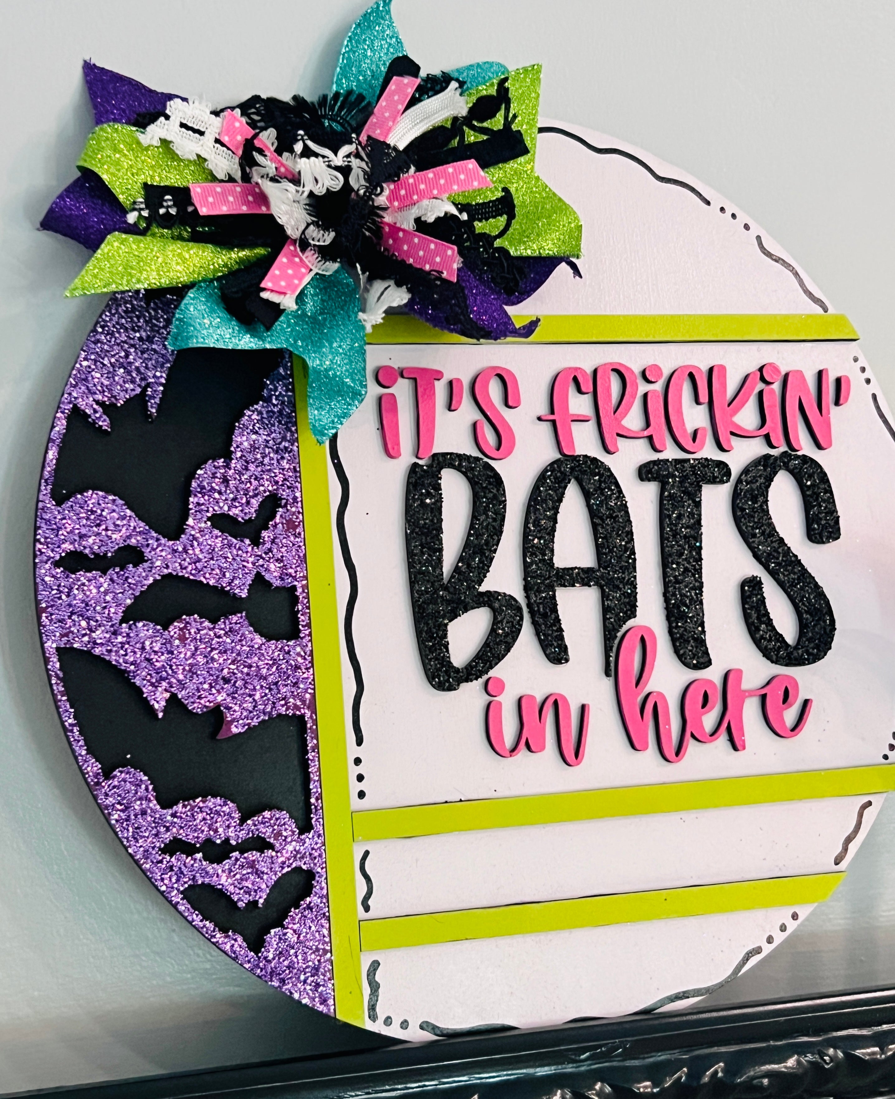 "It’s Freakin’ Bats In Here" Door Hanger DIY Kit – The Ruffled Daisy